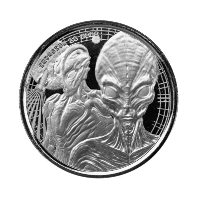 2023 GHANA ALIEN 1/2 oz .999 Silver Coin Proof-like BU ONLY 4,000 ...