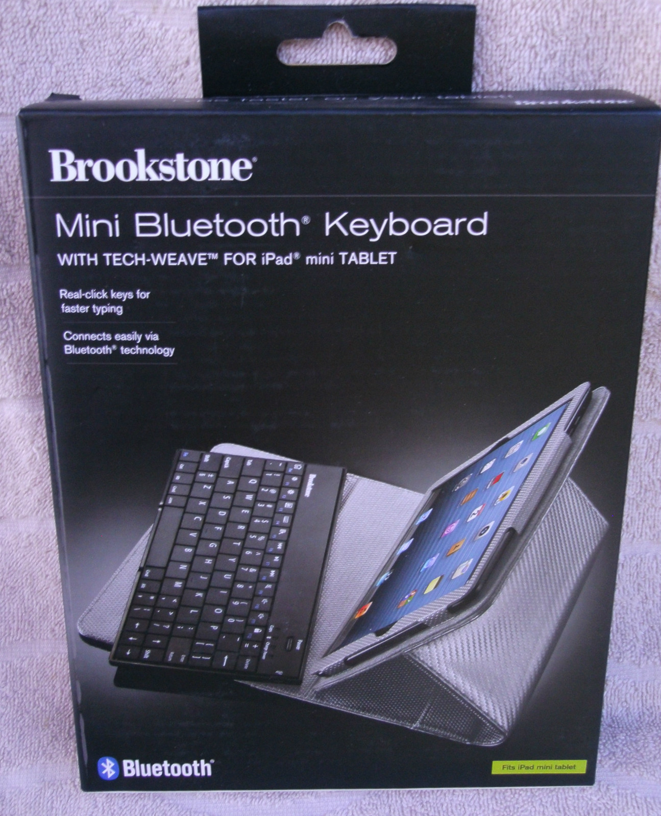 Brookstone Mini Bluetooth Keyboard With Tech-Weave For iPad Mini Tablet ...