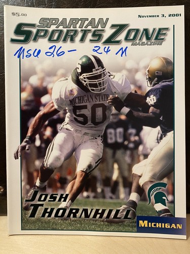2001 Michigan State MSU vs Michigan Football Program MSU Auction | eBay