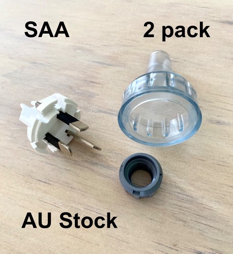 3 Pin 15 AMP Plug Top Extension Socket Transparent SAA 250V - Male 2 ...