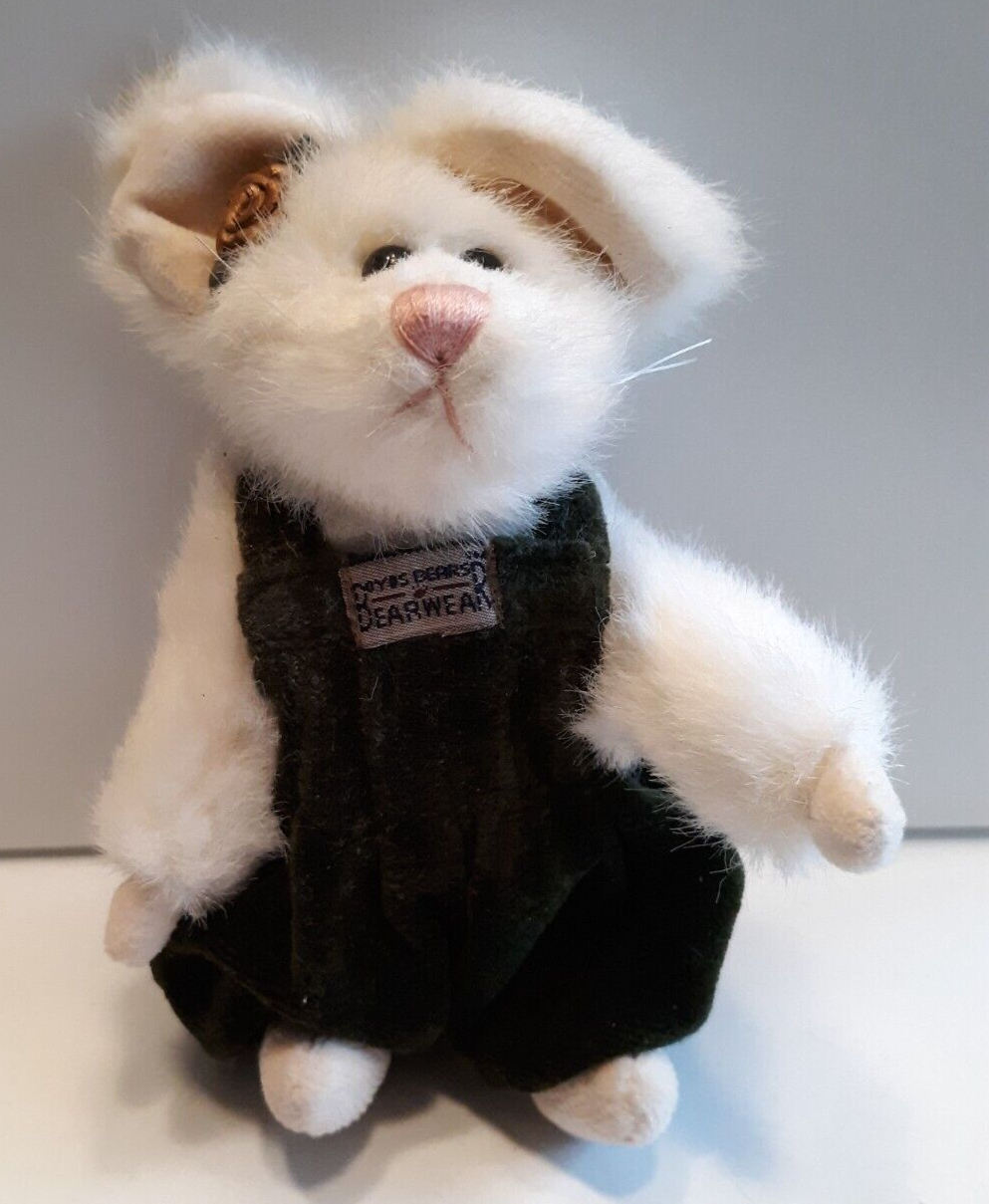 Boyds Bears plush Mouse Colby Mouski in overalls7" tall...with tags | eBay
