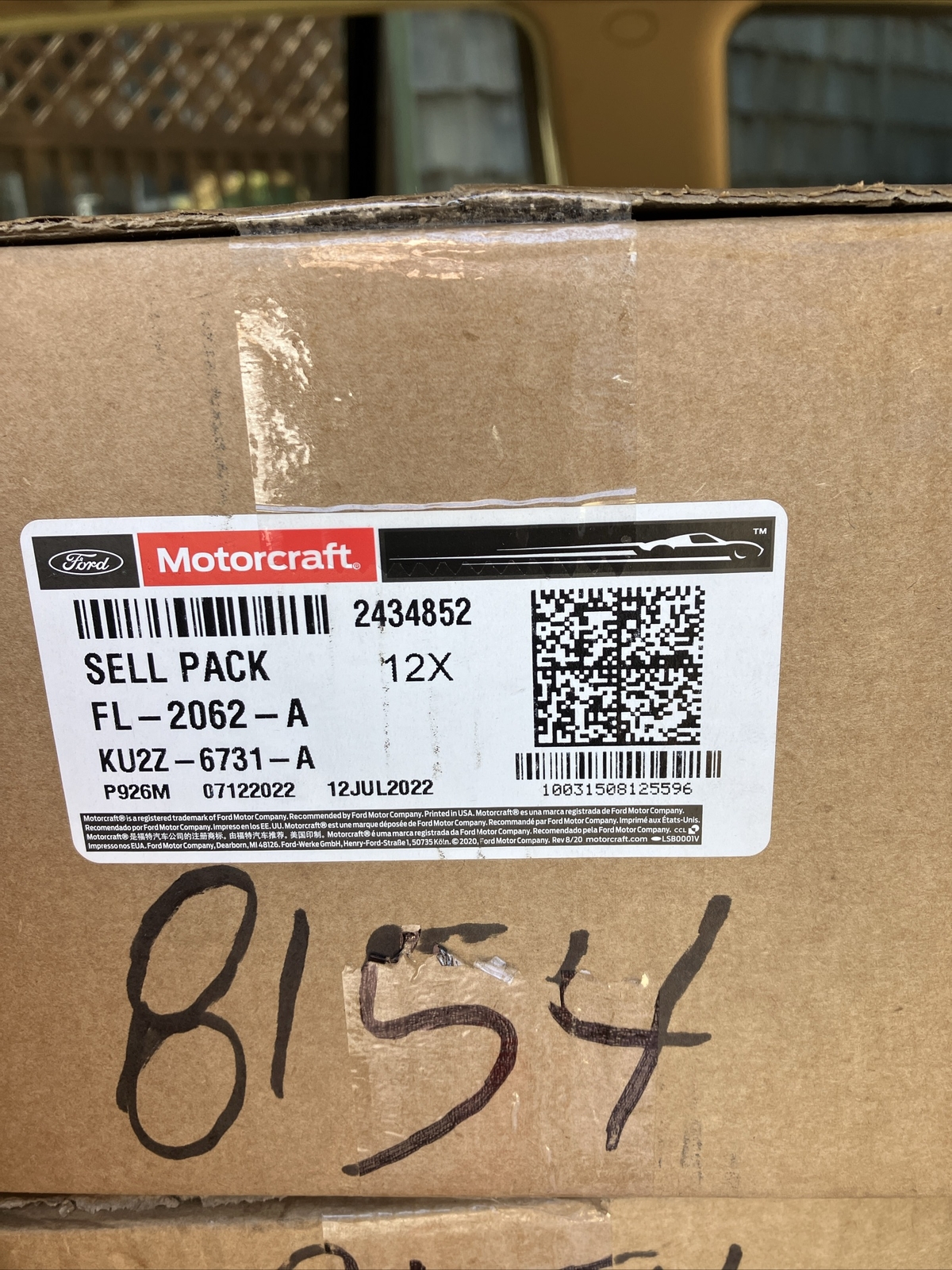 MOTORCRAFT FL-2062 - Cross reference oil filters