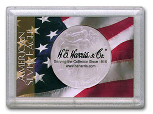 3 HE Harris Flag Frosty Case For American Silver Eagle Coin Display ...