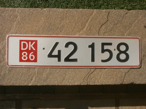 DENMARK COPENHAGEN PROVISIONAL 1986 # DK 86 42158 RARE (1) LICENSE ...