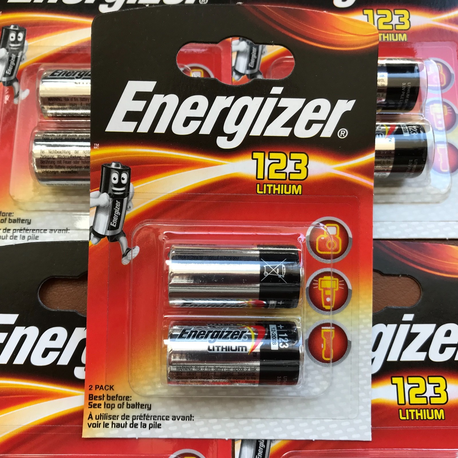 10x Energizer CR123 CR123A 123 3V Lithium Photo Battery Longest Expiry ...