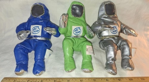 Intel Inside Bunny People Suit 8” Plush Beanie Beanbag Mascots Lot of 3 ...