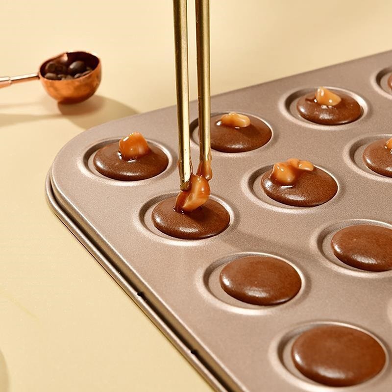 35 Holes Carbon Steel Baking Pan Macarons Cooking Mat Non Stick Baking ...