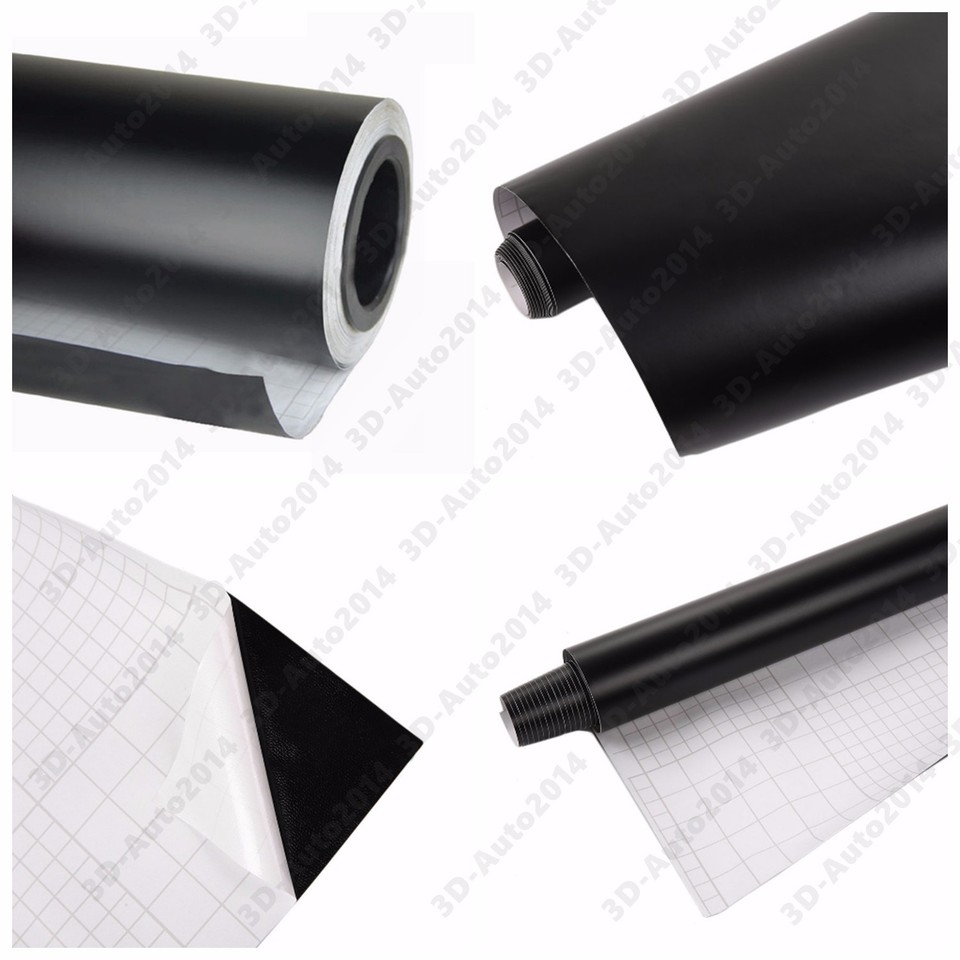 8ft X 5ft Matte Flat Black Vinyl Film Wrap Sheet With Air Release | eBay