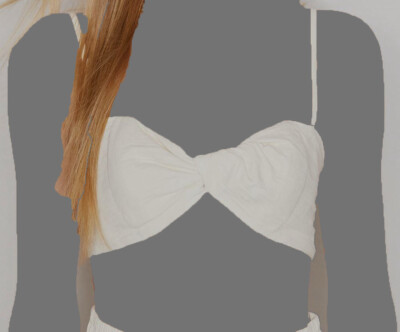 $548 Frame Women's White Pleated Leather Bralette Bra Size XXS | eBay