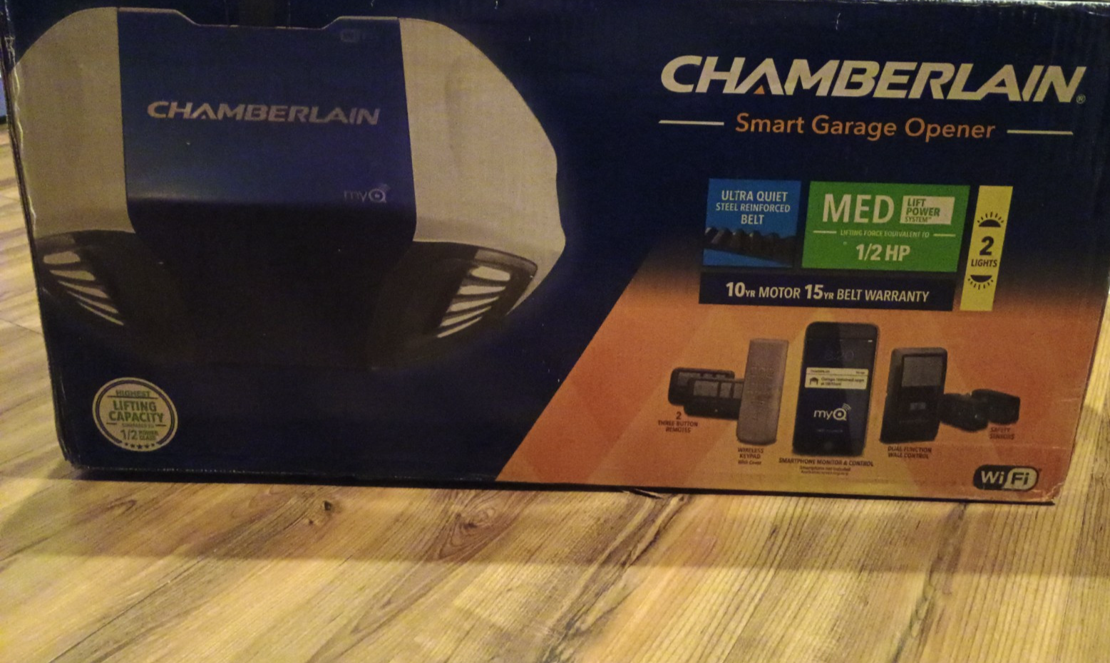 CHAMBERLAIN B550 1/2HP BELT DRIVE SMART GARAGE DOOR OPENER | eBay