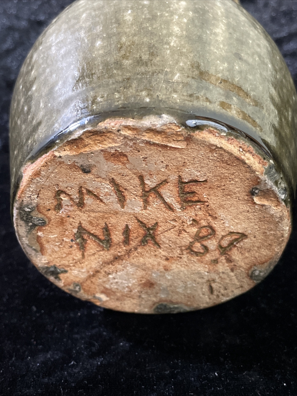 Georgia Potter Mike Nix '89 Green 5.25" Vase from Collection of Mildred ...