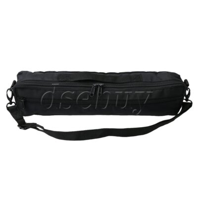 13x6x41cm Portable Canvas 16 Hole Flute Soft Case Handbag Gig Bag Black ...