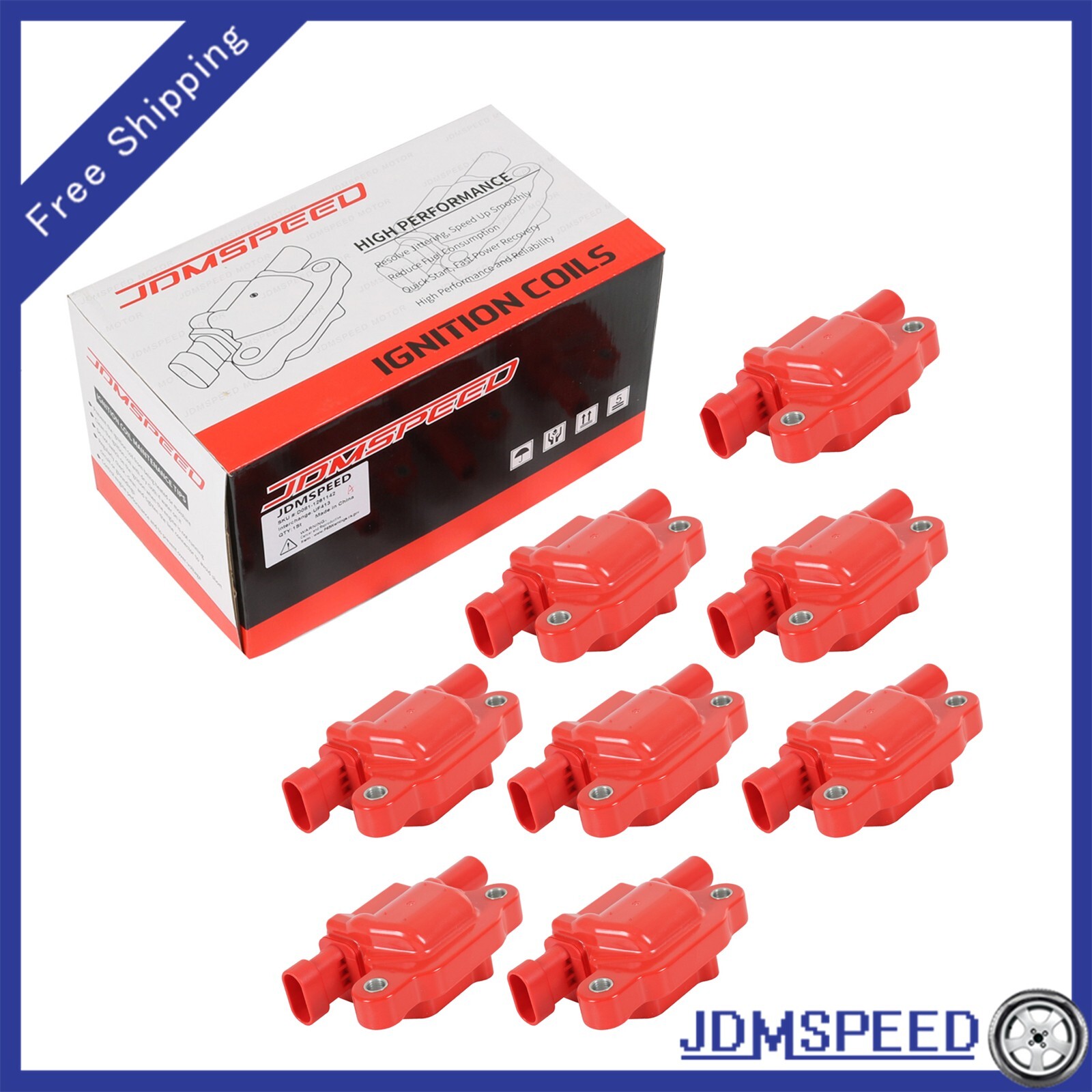 8X High Performance Ignition Coils UF413 For Chevy Silverado 1500 GMC 5 ...