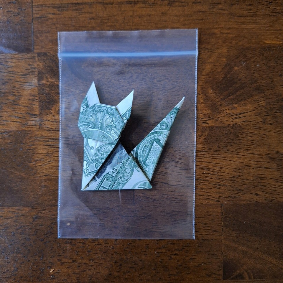 Money Origami Cat Dollar Bill Party Gift Novelty Individual Bag | eBay