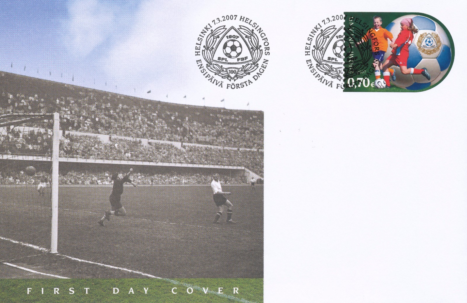 Finland 2007 FDC - Football Association of Finland Centenary - Soccer ...