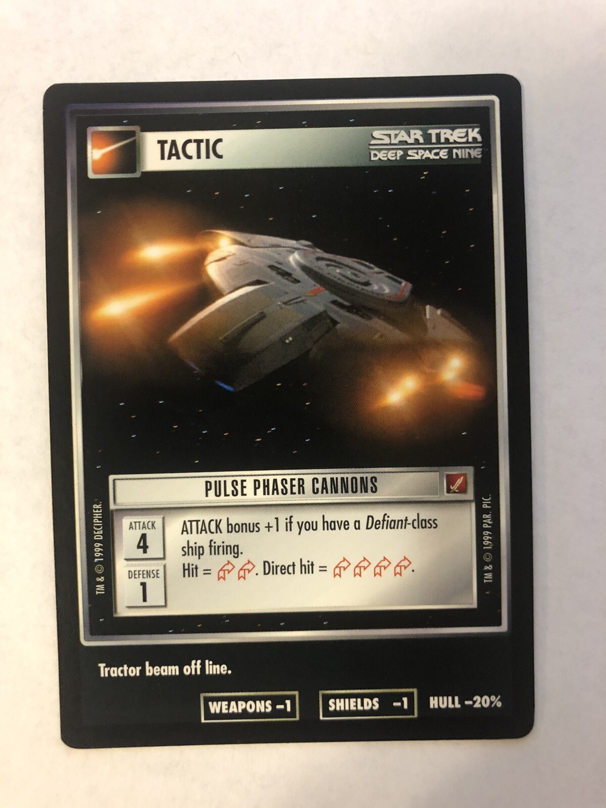 Star Trek CCG Pulse Phaser Cannons nm/lp Common – Blaze of Glory 1999 ...