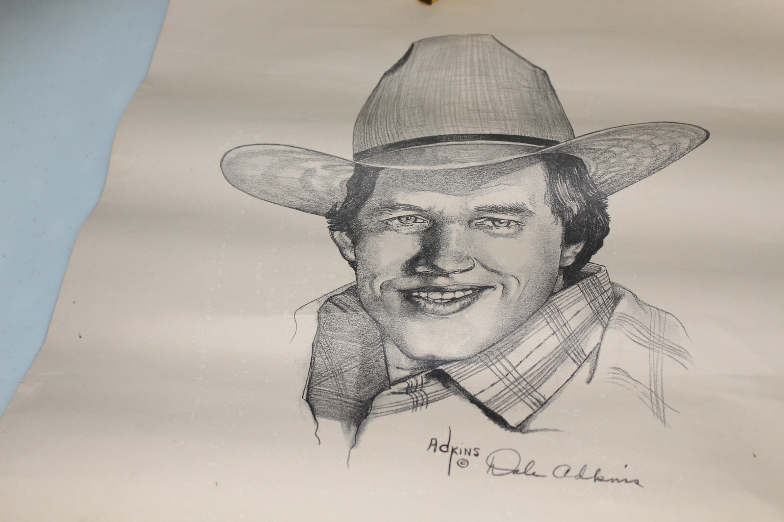Dale Adkins Official DA art sketch print of George Strait 20" x 16 ...