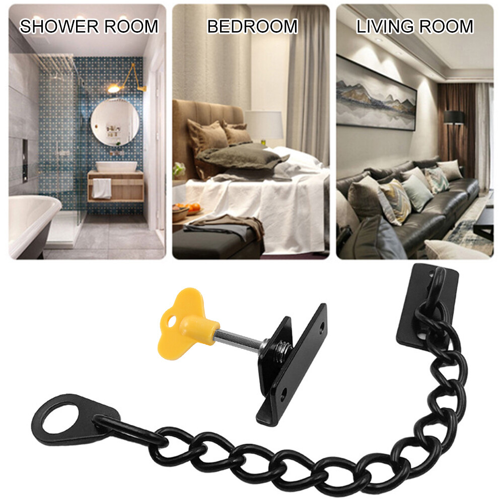 Door Chain Lock Stainless Steel Hardware Hotel Anti Theft Home Security ...