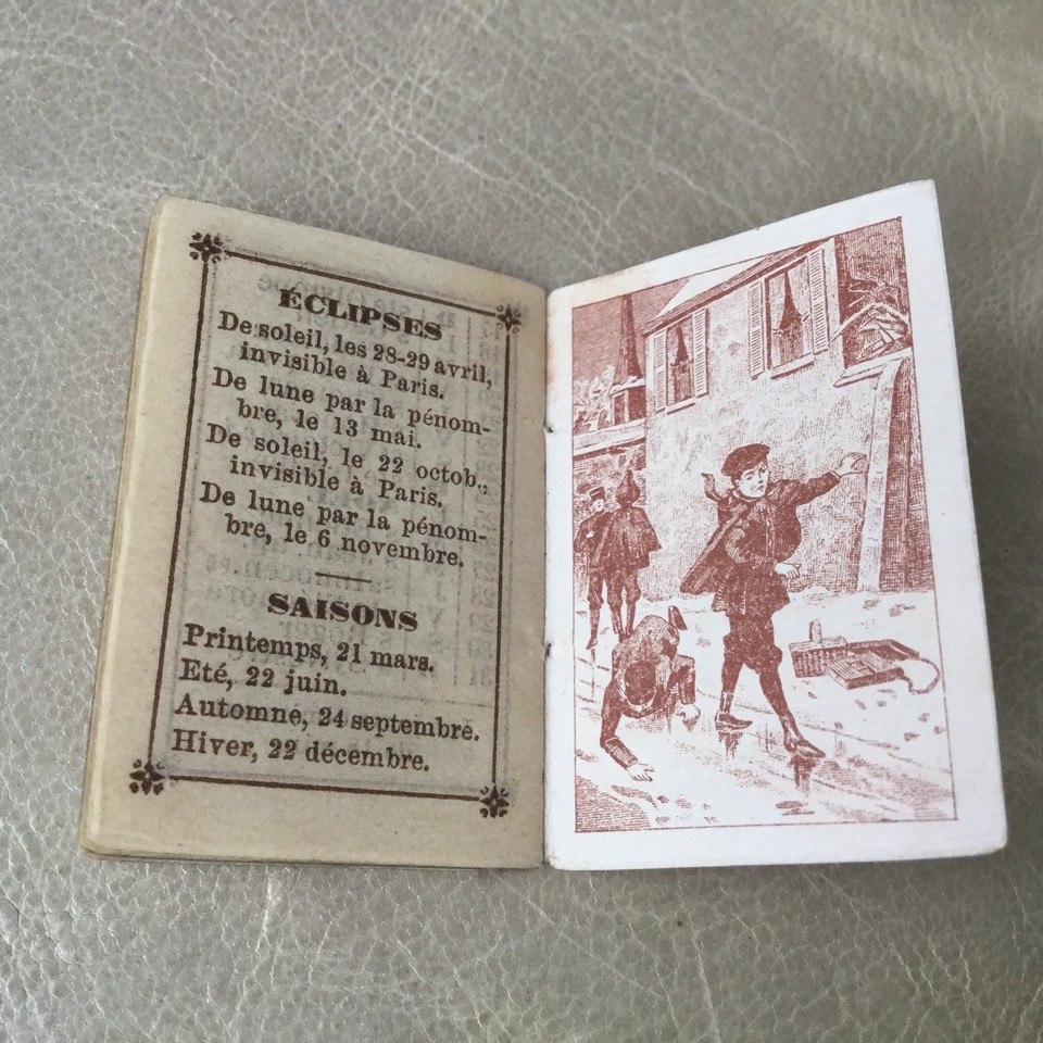 Miniatur Pub Calendar 1911 Colibri Femme A l’Eventail Calendar Almanach ...