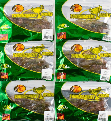 (LOT OF 6) BASS PRO SHOPS TOURNAMENT SERIES HUSTLE BUG 4" DIRT 4HBUG ...