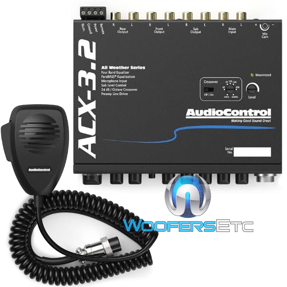 open box AUDIOCONTROL ACX-3.2 THREE.2 EQUALIZER & CROSSOVER PAGING ...