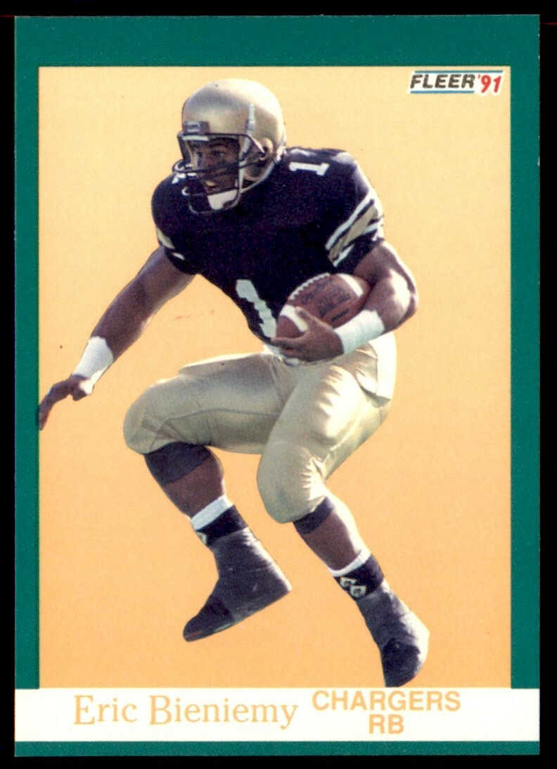 1991 Fleer Eric Bieniemy Rookie San Diego Chargers #421 | eBay
