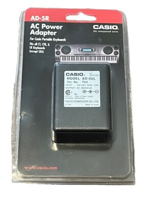 Genuine OEM Casio Keyboard AD-5R Adapter Power Supply Wall Plug AD-5UL ...