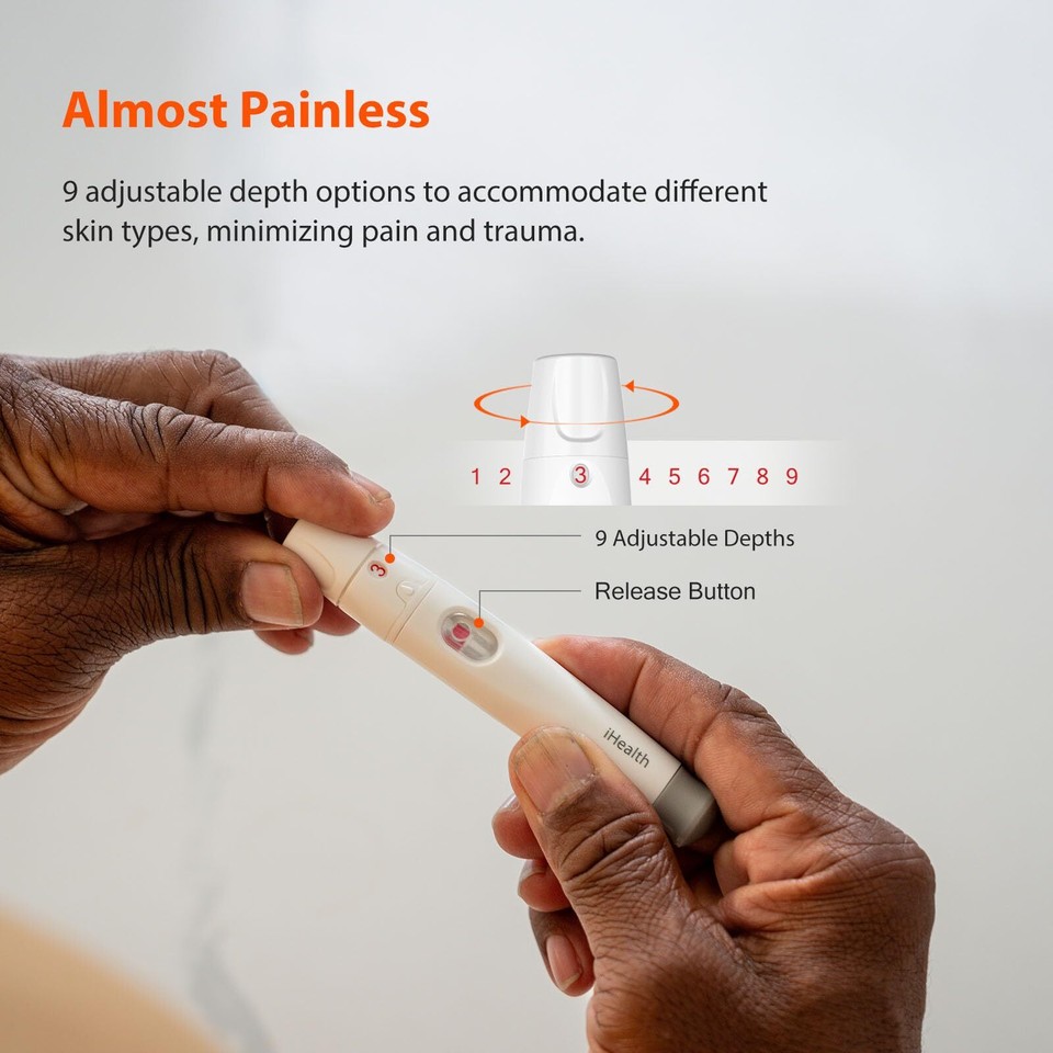 Wireless Diabetes Test Kit Blood Sugar Glucose Monitor Meter Strips ...