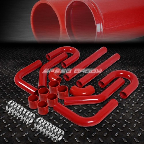 UNIVERSAL 8PC 2.5" ALUMINUM FMIC TURBO INTERCOOLER PIPING+COUPLER DIY ...