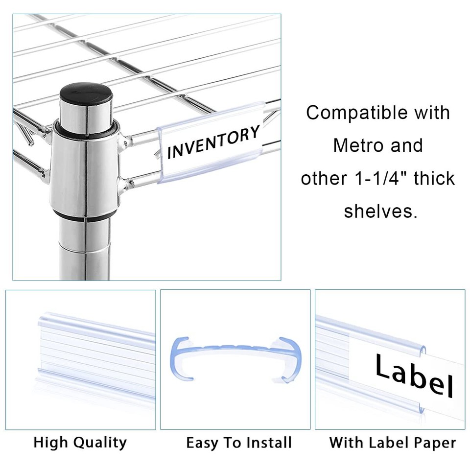 30Pcs Plastic Wire Shelf Label Holder Wire Rack Holders 30Pcs Label ...