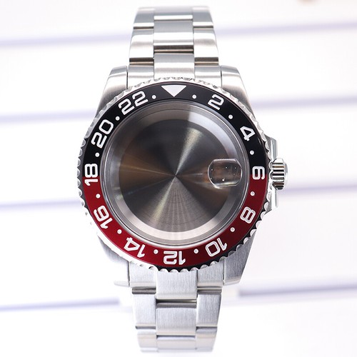 40mm Modified GMT watch case strap Sapphire Glass stainless steel ...