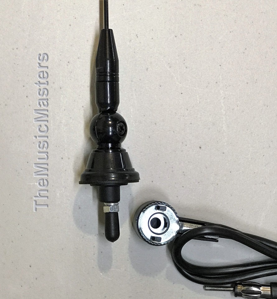 Black 17" inch Spring Whip Ball Base Universal Antenna Car Audio Stereo ...