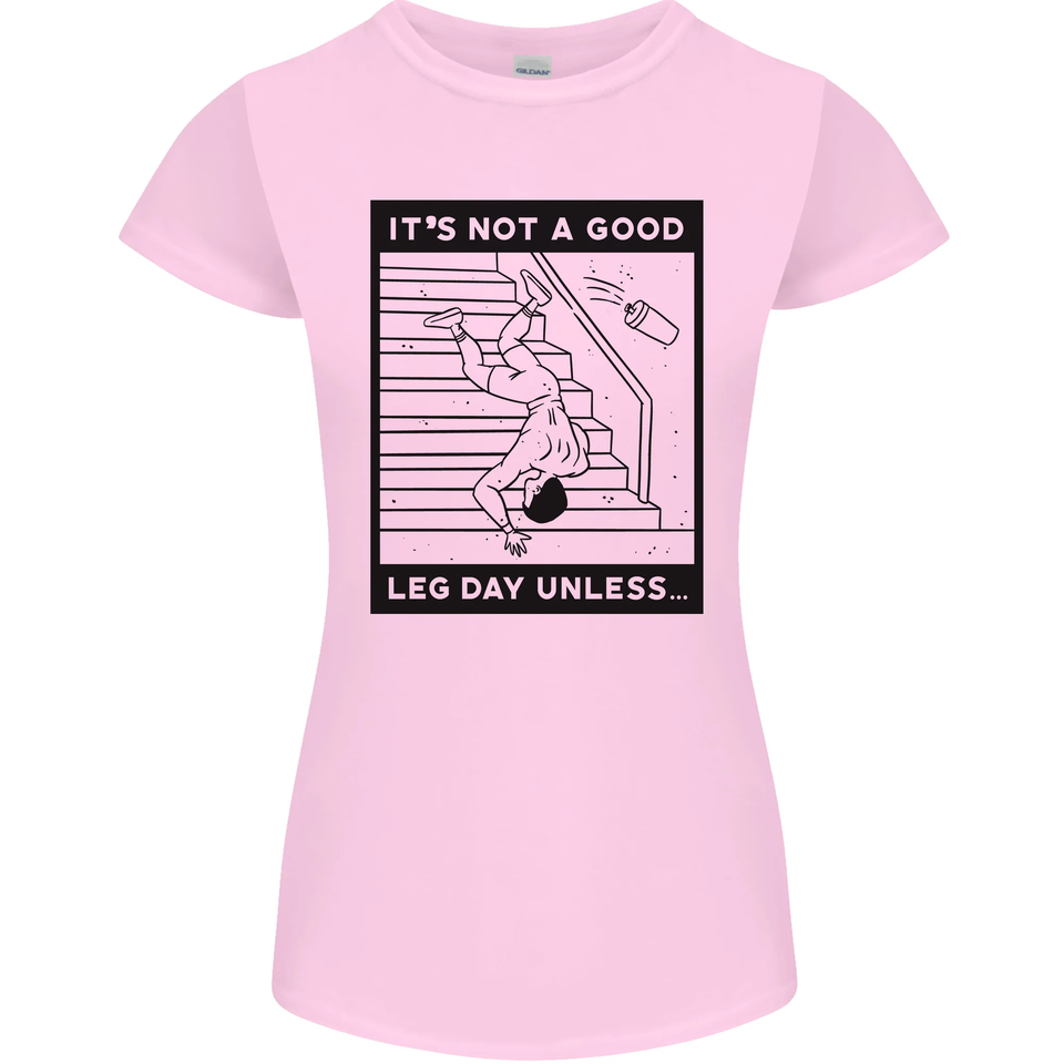 Bein Tag Lustig Fitness Bodybuilding Training Top Damen Petite Schnitt ...