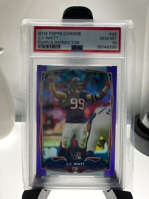 2014 JJ Watt Topps Chrome Purple Refractor #29 PSA 10 | eBay