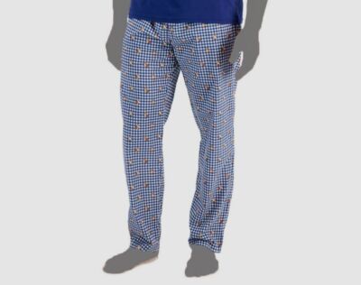 $30 Club Room Men's Blue Bulldog-Print Gingham Check Pants Pajama Size ...