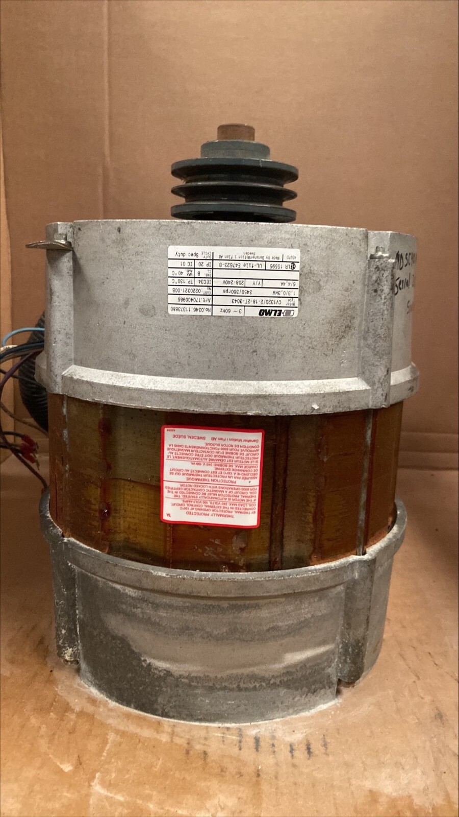 ELMO MOTOR CV132D/2-18-2T-3043, 208-240V/60 P/N: F022032100 ...