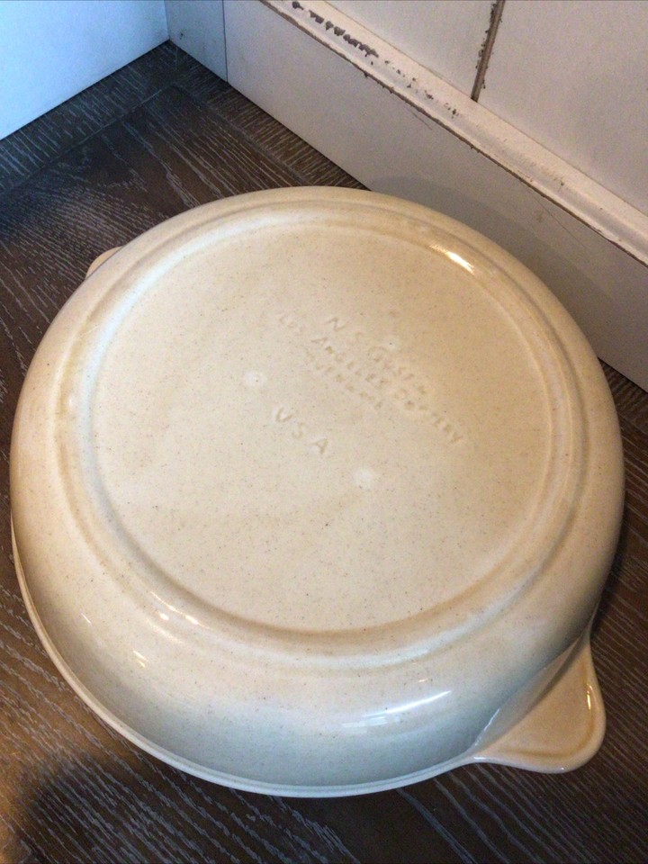 Vintage NS Gustin Los Angeles Pottery Heavy-Duty Hand-Painted Ovenware ...