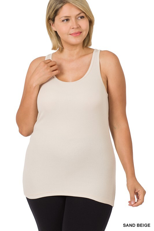 SOFT COTTON STRETCH RIBBED RACERBACK TANK TOP LONG WORKOUT YOGA SPORT ...