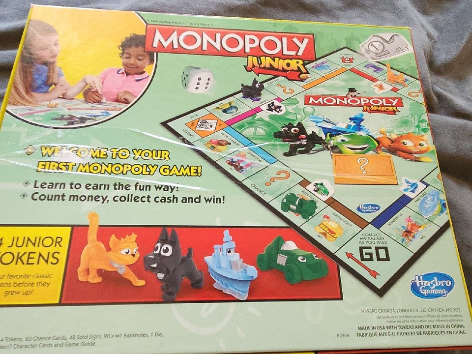 Monopoly Junior Hasbro Gaming My First Monopoly Game Jr Open BOx | eBay