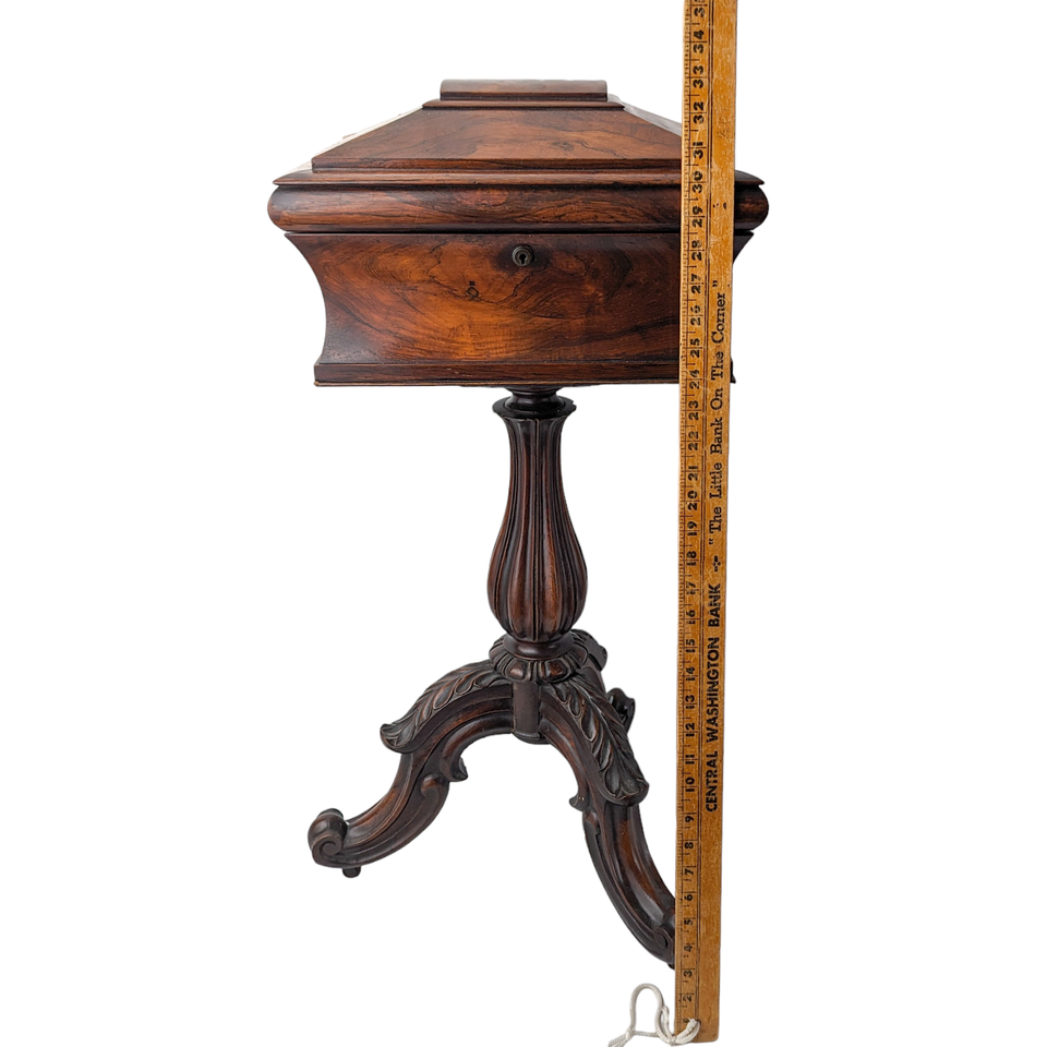 Antique 19th Century Regency Mahogany Wood Teapoy Sarcophagus Chest ...