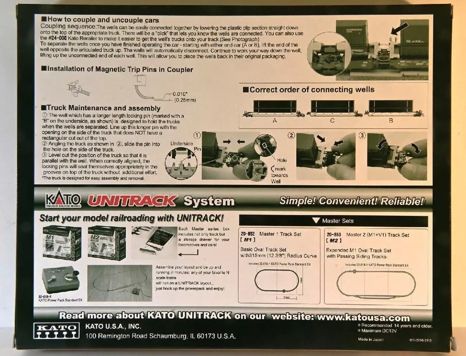 Kato N Scale ~ New 2025 ~ TTX Gunderson MAXI-IV Well Car ~ BNSF / NS ...