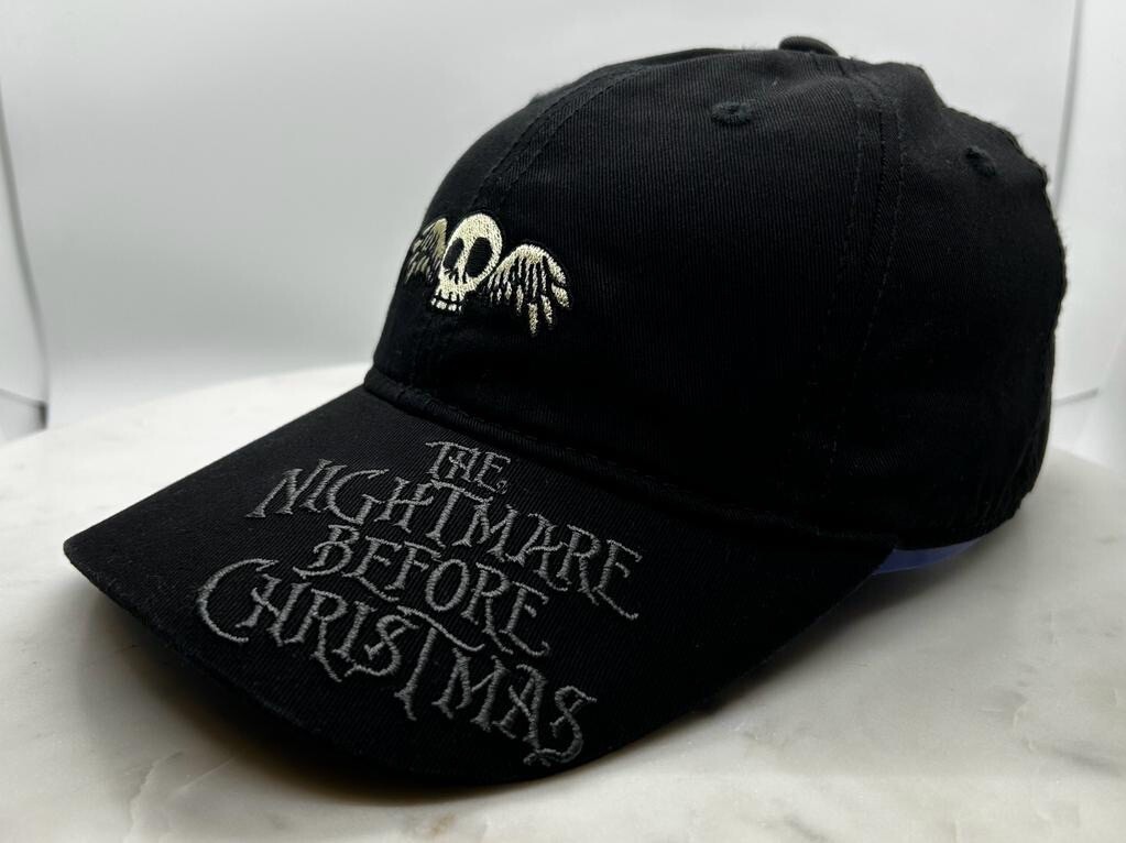 Nightmare Before Christmas Cap Hat Adult Adjustable Black Cotton Disney ...