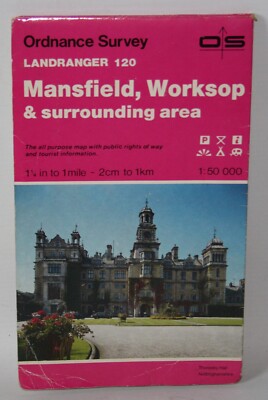 Ordnance Survey Landranger Map - Mansfield & Worksop, Sheet 120 - 1988 ...