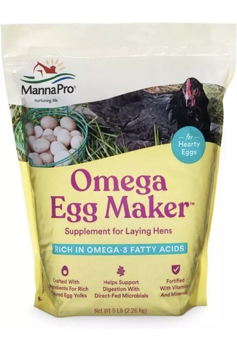 Manna Pro Omega Egg Maker - Chicken Feed Supplement for Laying Hens ...