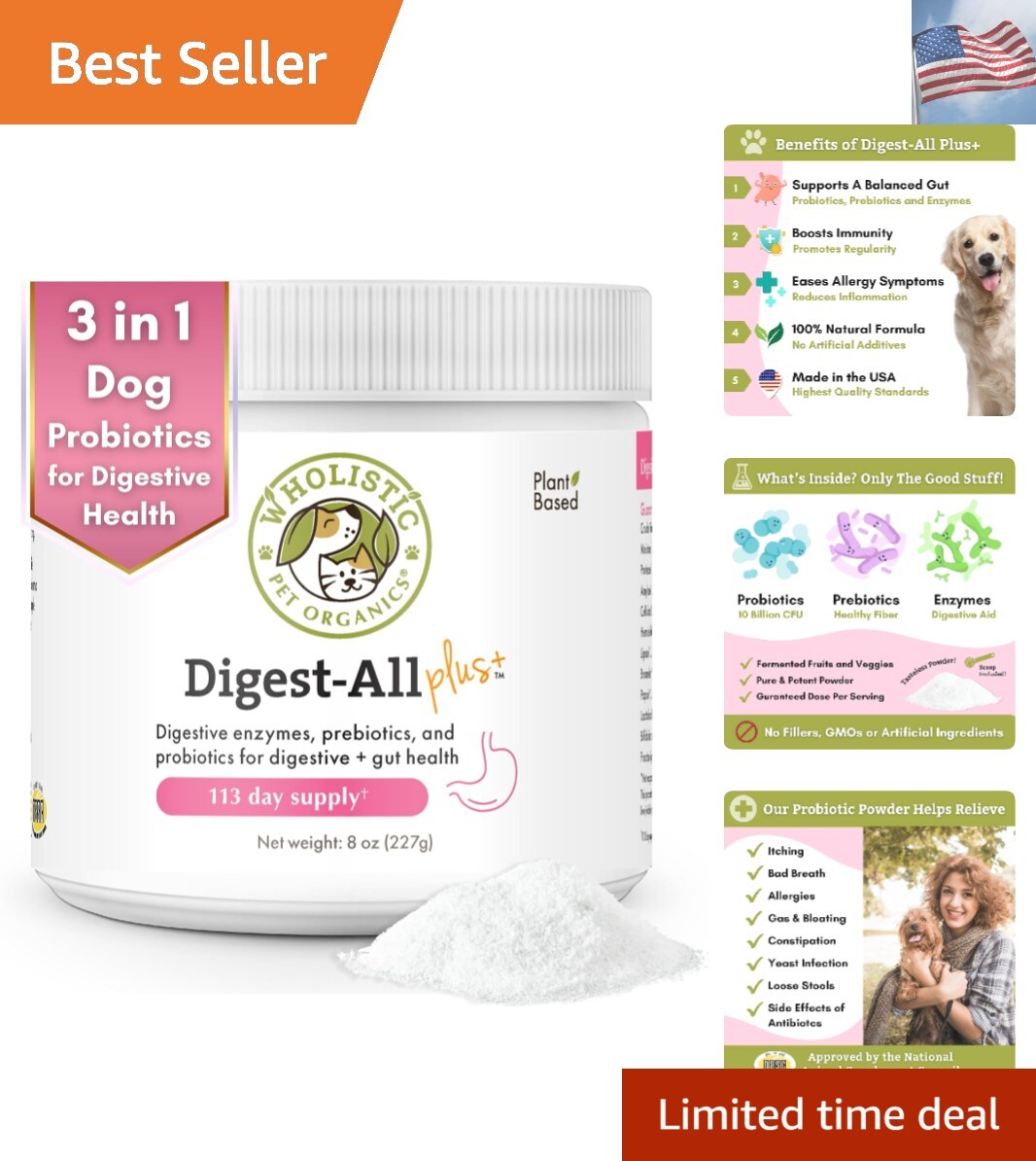 All Plus: Dog Probiotics for ive Health, Dog Diarrhea Medication, Dog ...
