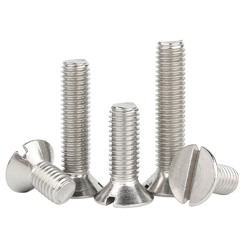 M1.6 - M8 SLOTTED COUNTERSUNK MACHINE SCREWS A2 STAINLESS STEEL SLOT ...