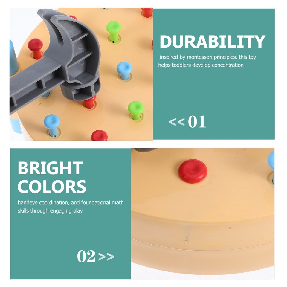 Baby Hand Eye Coordination Toys Hammer Pounding Game Mini for Kids ...