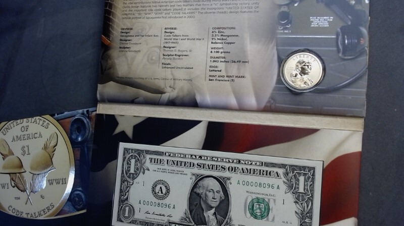 2016 S Native American Dollar Code Talkers Coin & Currency Set | US ...