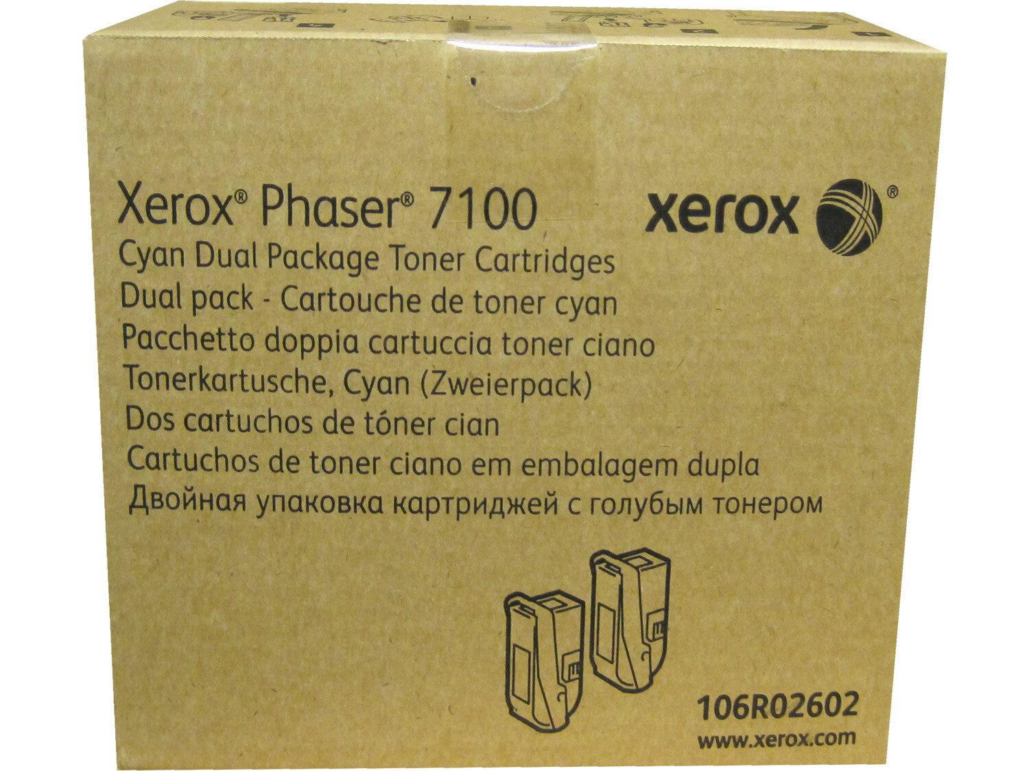 Xerox 106R02602 Cyan Toner 2-Pack Phaser 7100 4.5k ea. 803983083752 | eBay