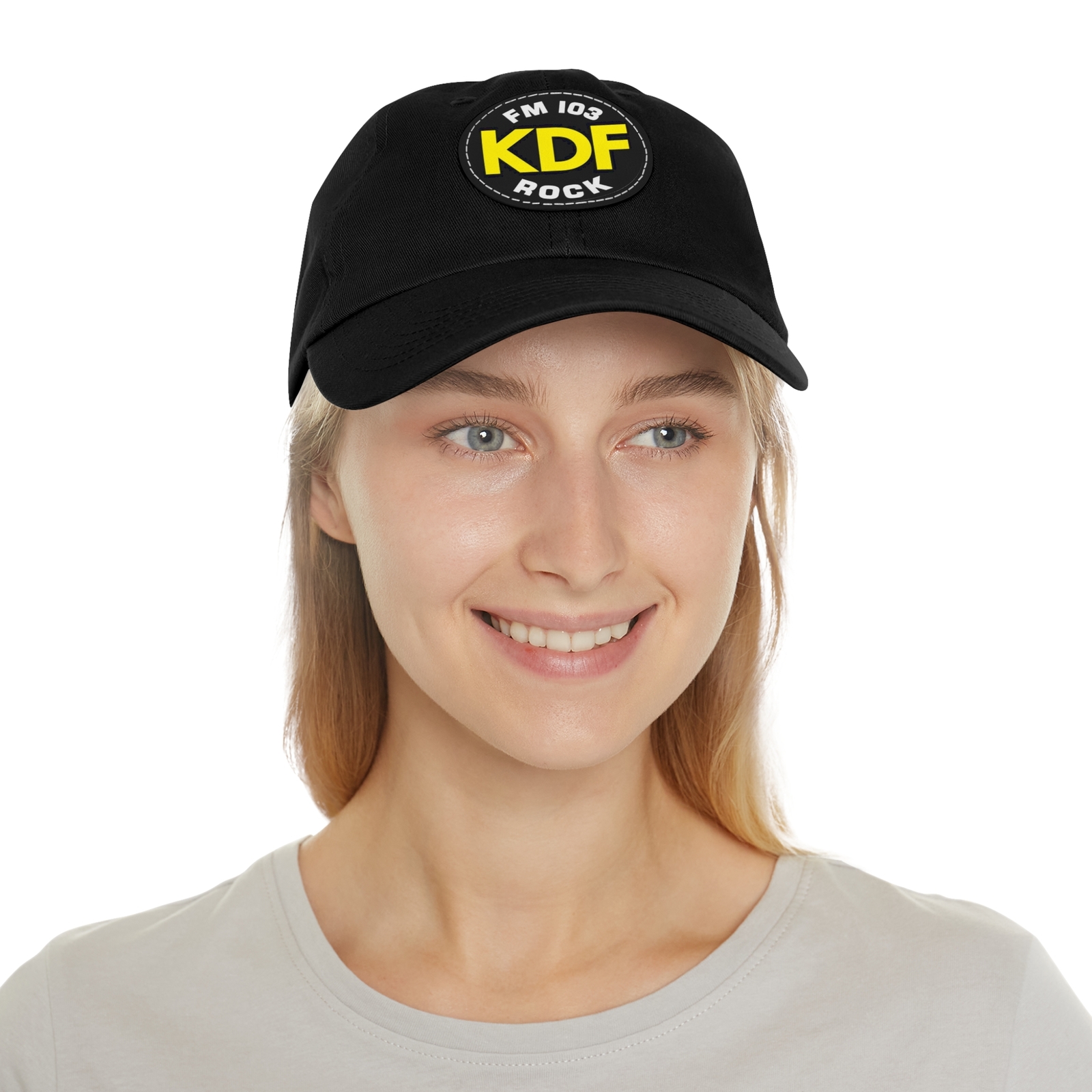 103 kdf - WKDF Original Logo (1976-1985) Dad Hat with Leather Patch ...